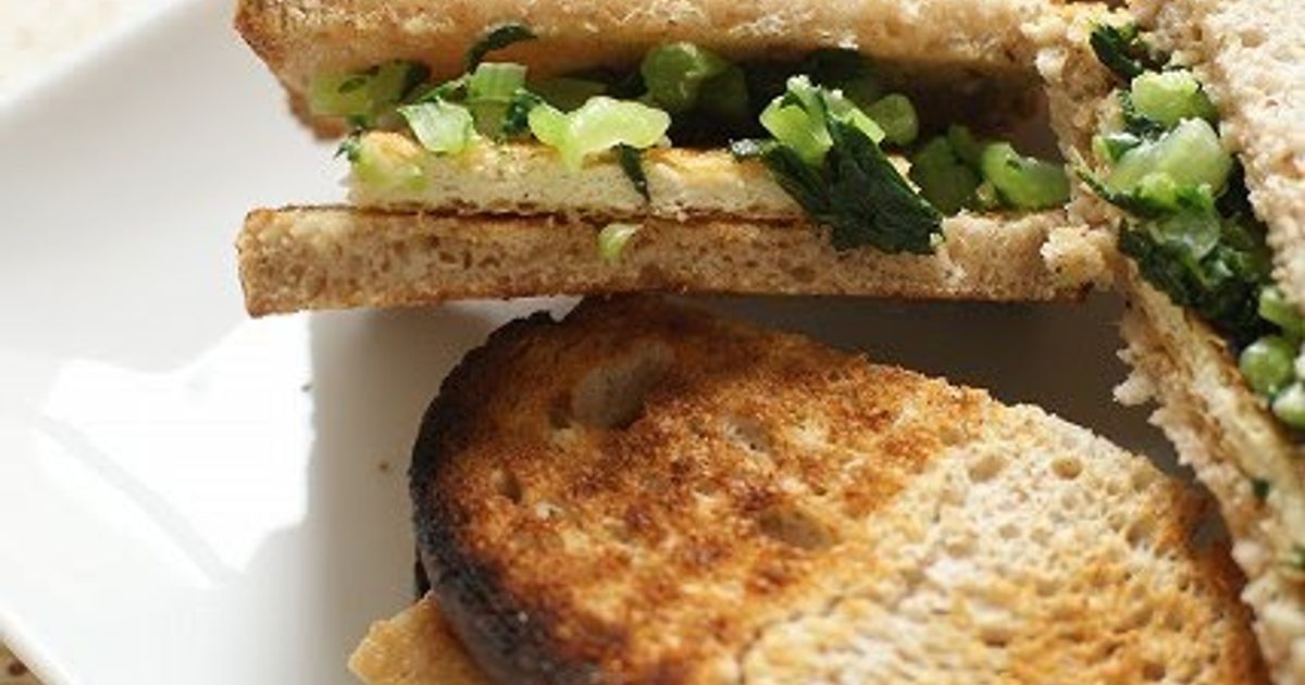 Macrobiotic Deep Fried Tofu And Daikon Radish Leaves Sandwich Recipe by ...