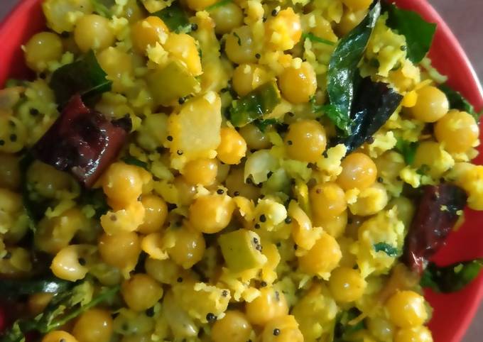 Coconut Mango White Peas Pattani Sundal Recipe by Swaminathan - Cookpad