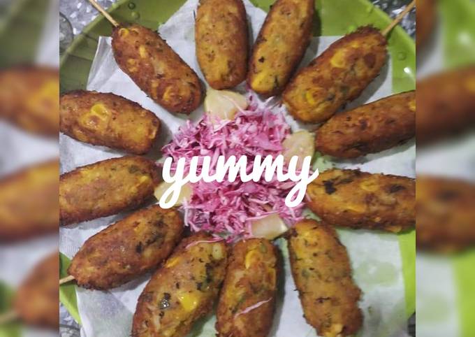 Corn kabab Recipe by Anjumara Rathod - Cookpad