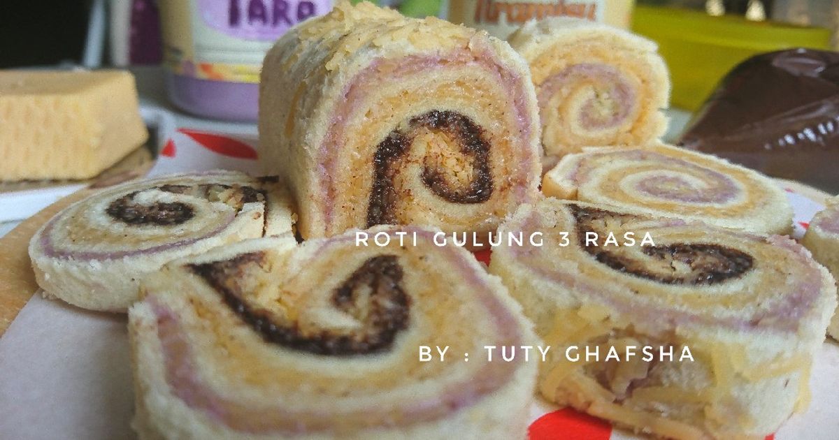 Resep Roti Gulung 3 Rasa #Bandung Recook2 Marleta Alwi oleh Tuty ...
