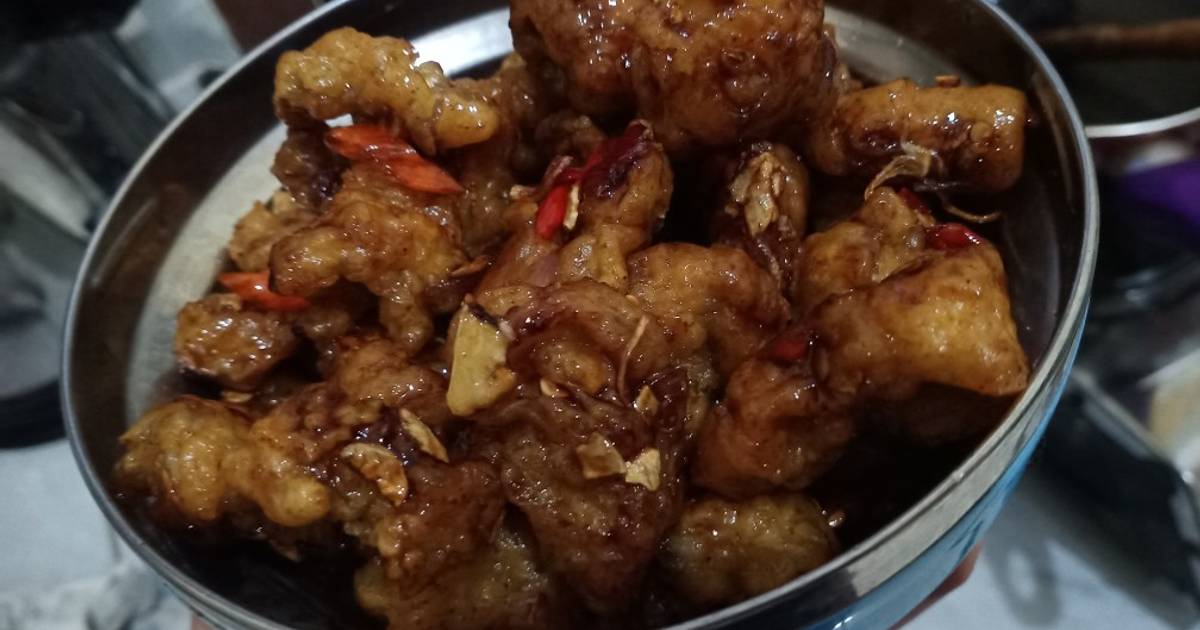 Resep Kulit Ayam Crispy Saus Lada Hitam (Korean Street Food) oleh Dapur ...