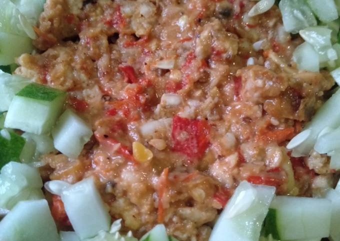 Resep Pecel tempe & timun oleh fridian - Cookpad