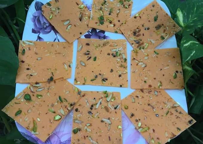 Orange Flavored Ice halwa Recipe by Rekha Varsani - Cookpad