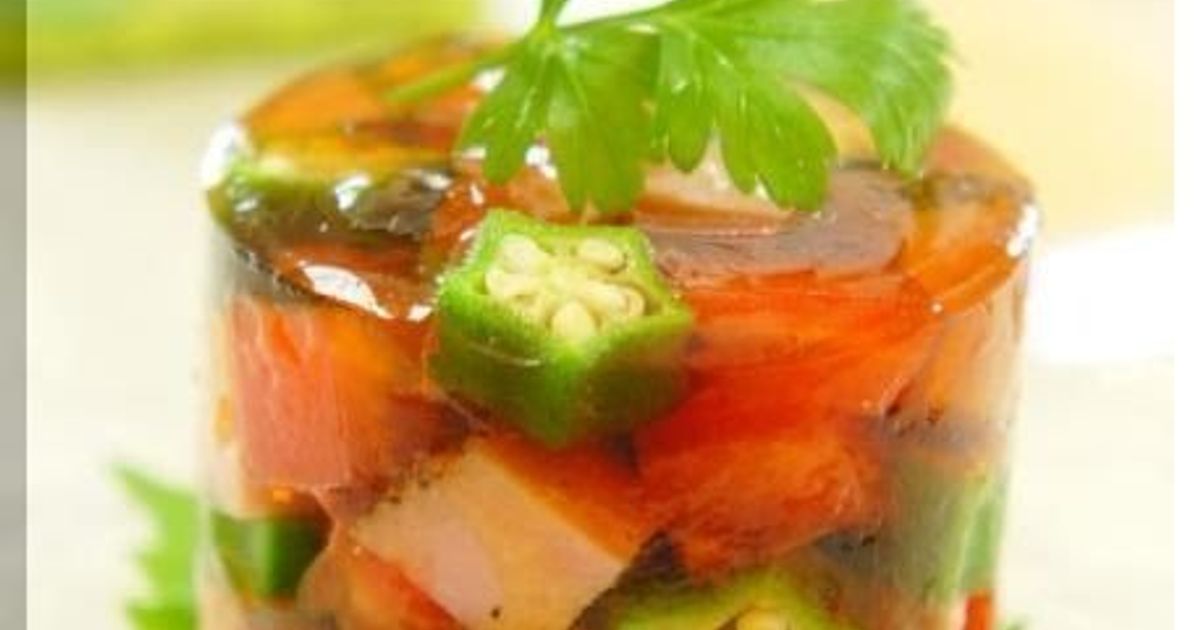 Summertime Chilled Umeshu And Okra In Jelly For The Star Festival ...