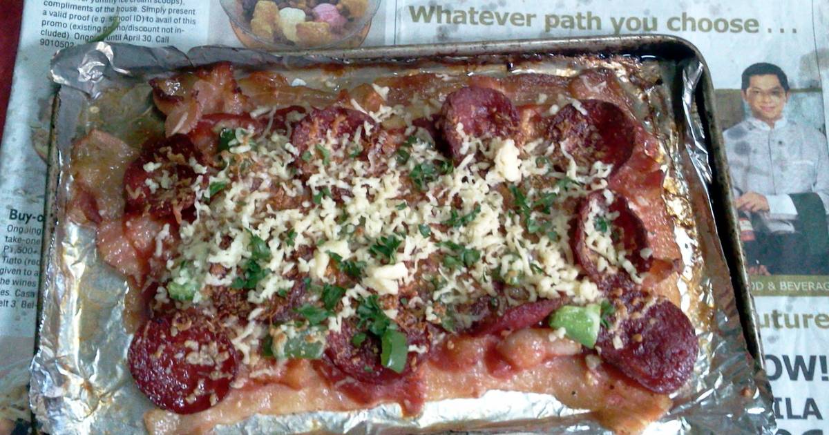 BACON Pizza Recipe by jiaam - Cookpad