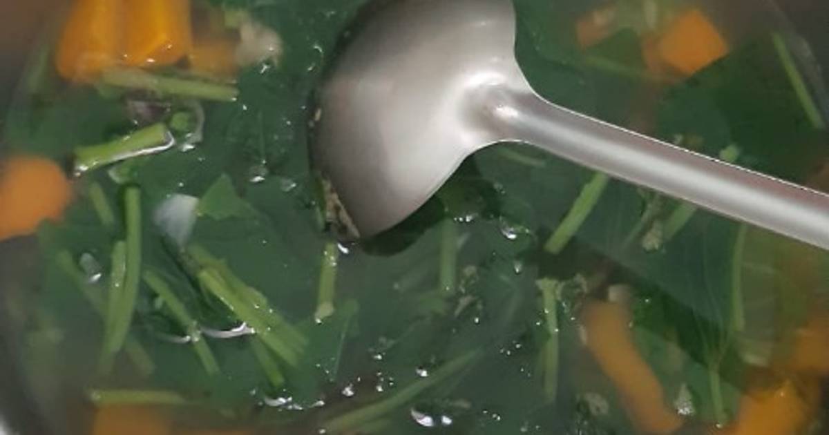 Resep Sayur Labu Kuning + Daun Ubi oleh Evayuli - Cookpad