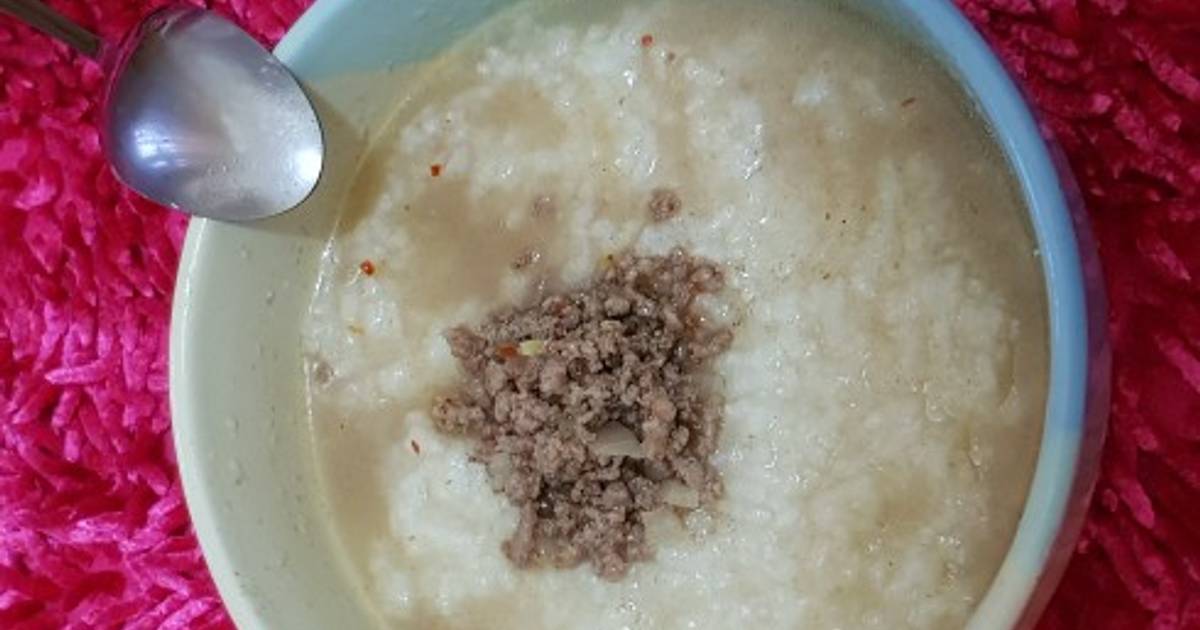 Resep Beef Porridge (Bubur Daging Giling Sapi) oleh Cinthya PS - Cookpad