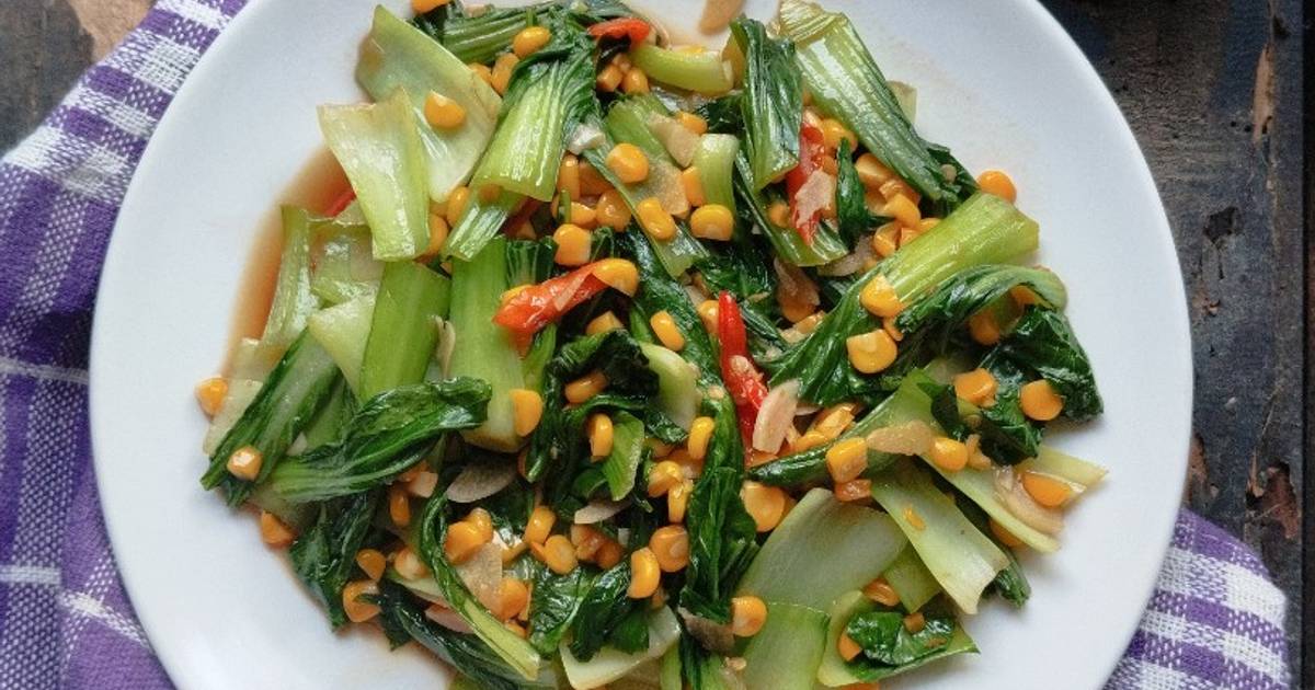 Resep Tumis Jagung Pakcoy oleh Widjie Astuti - Cookpad