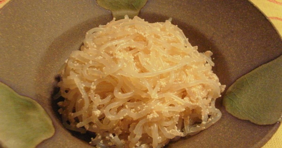 Shirataki Noodles With Tarako (Masago Ae) Recipe by cookpad.japan