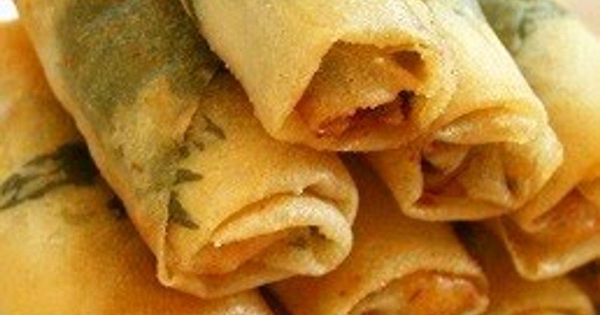 Chicken Tender, Shiso And Mentaiko Spring Rolls Recipe by cookpad.japan