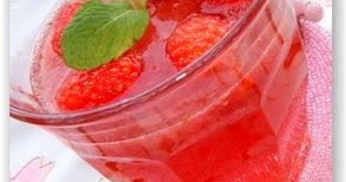 Jiggly Strawberry Jello Recipe By Cookpad.Japan