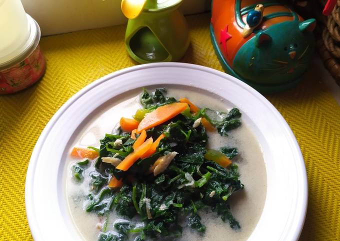Resipi Sayur Lemak Putih Bayam Brazil oleh Ani Delighted - Cookpad