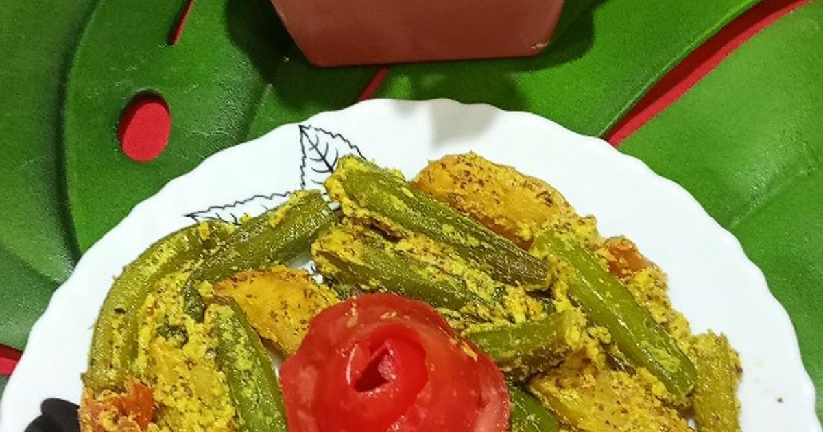 Dherosh Sorshe Poshto (Bhindi Mustard Poppy Seeds Paste) Recipe by Rita ...