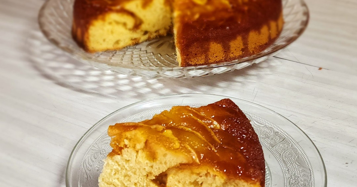 🍎 Torta Invertida De Manzana Y Caramelo 🍎 Receta de ⊹⊱ 𝔾𝕚 ⊰⊹