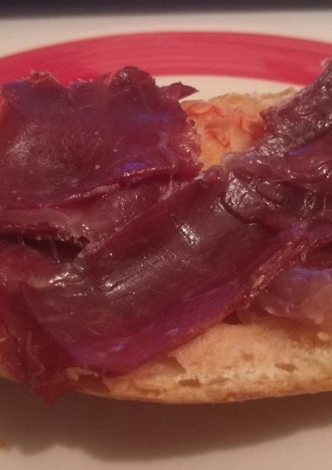 Tosta de jamón Receta de santidepaul- Cookpad