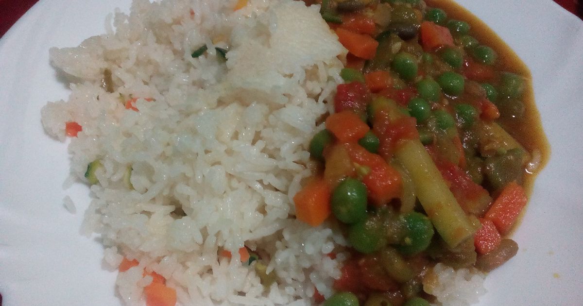 White Rice With Vegetables#Vegetable Contest Recipe by Catherine Njoki ...