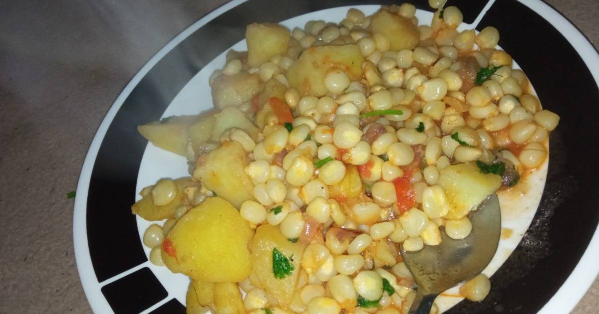 Maize and potatoes Recipe by Wambui - Cookpad
