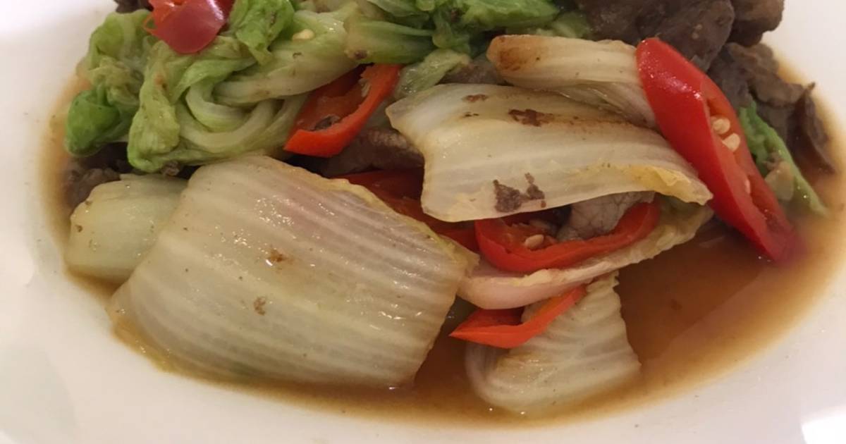 Resep Tumis sawi putih & daging sapi oleh Dian - Cookpad