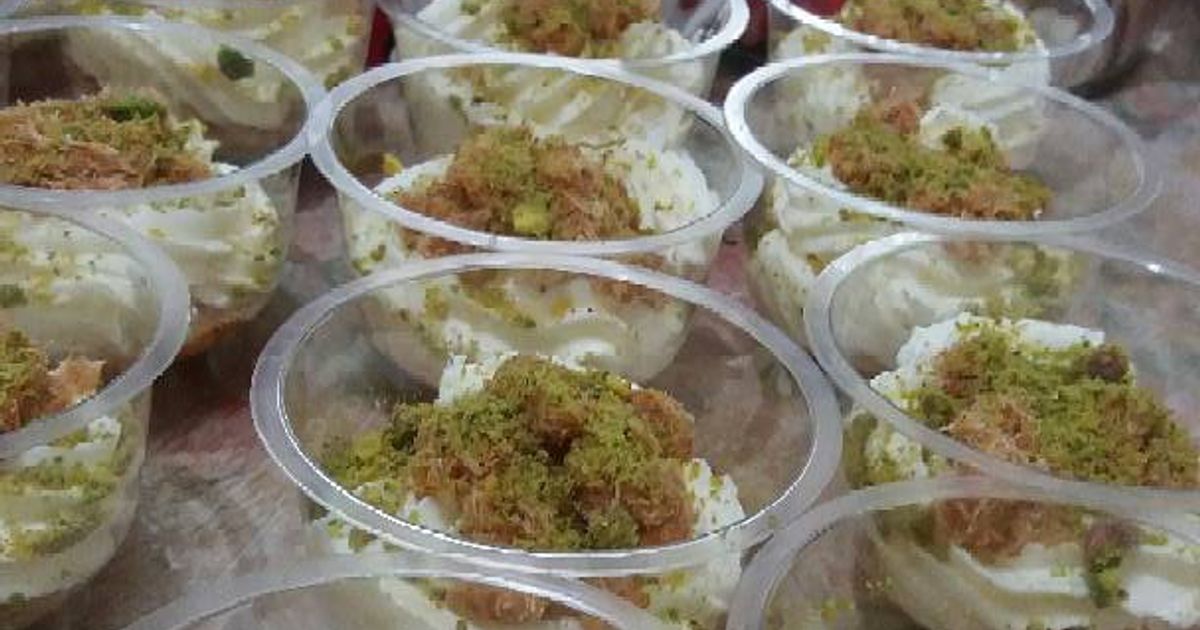 Cold Kunafa Cups Recipe By امينه زعبي