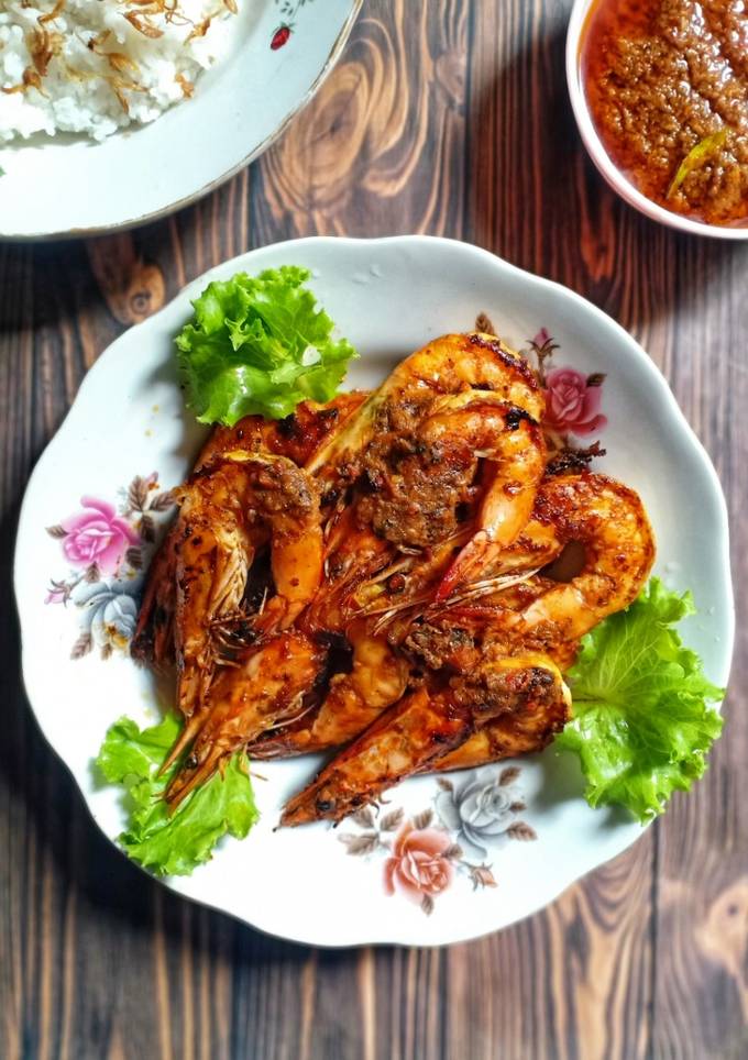 Resep Udang Bakar Teflon (Bumbu Kuning) oleh Oknisa Carolina - Cookpad