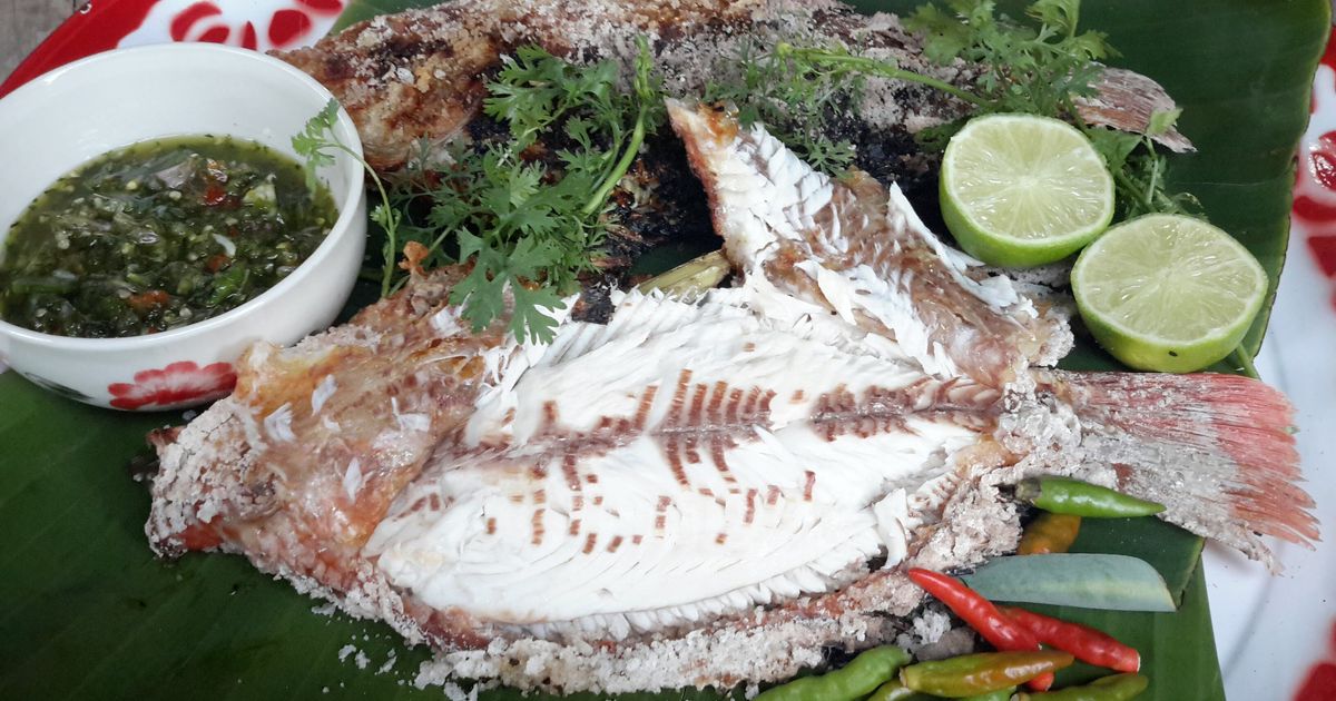 Pla Pao / Thai Style Grilled Whole Fish Recipe by Kanya