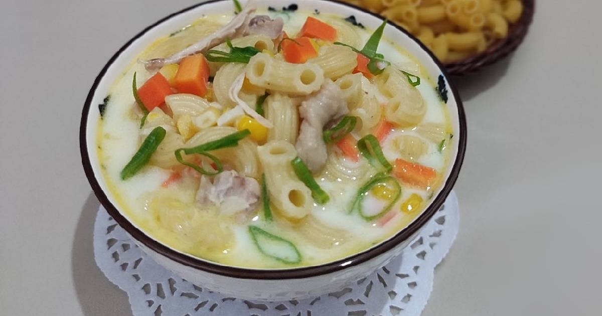Resep Sup Makaroni Susu oleh April_Umi HannaHani - Cookpad