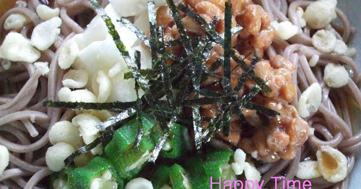 Chilled Soba With Sticky Toppings Recipe By のりこりん