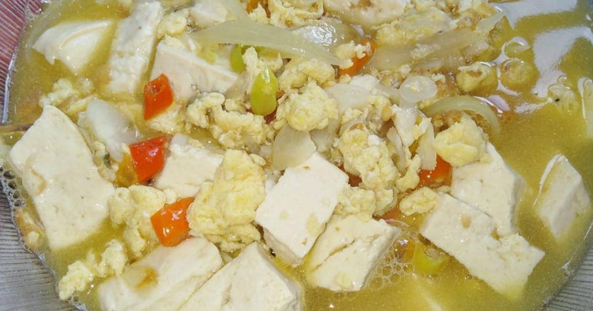Resep Telur kuah orak arik&tahu kukus oleh Imah Kurniawan - Cookpad
