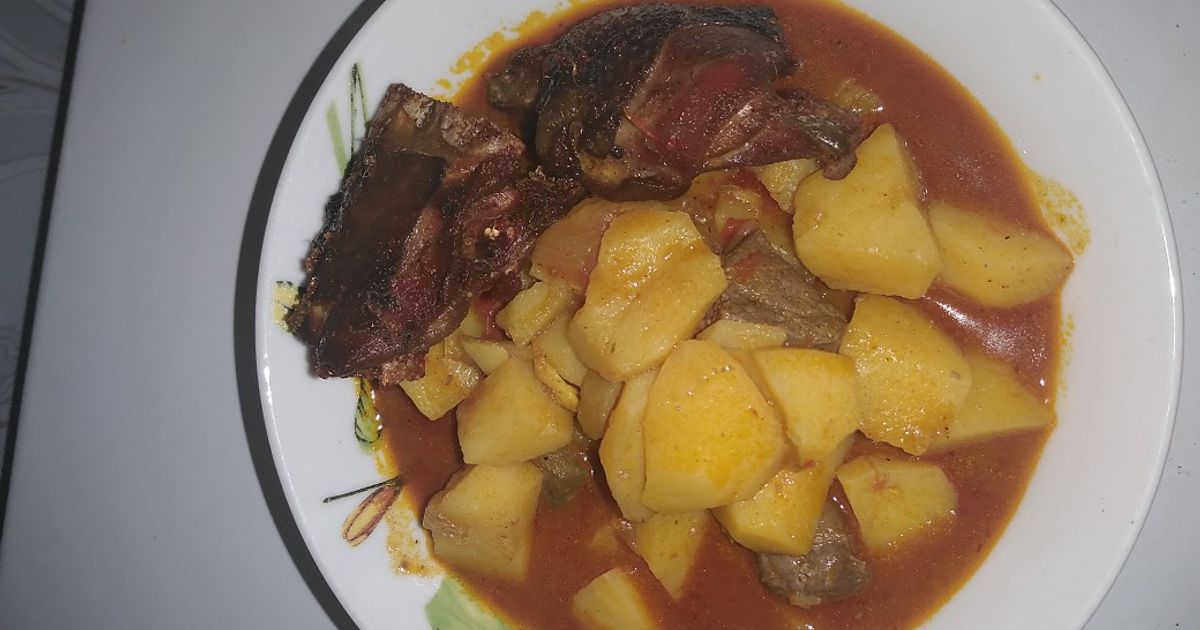 Potato Porrage And Fryed Chicken#Kano Golden Apron# Recipe by Najma ...