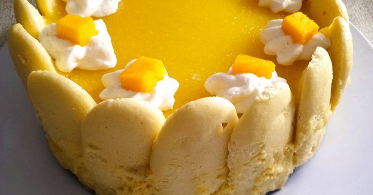 Resep Mango Charlotte Cake oleh Devalesha Kitchen - Cookpad