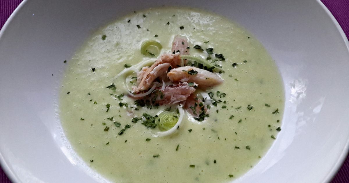 Sig's Leek And Crab (Or Croutons) Soup Recipe by Sigrun