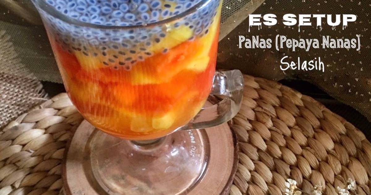 23 resep es setup nanas selasih enak dan mudah - Cookpad