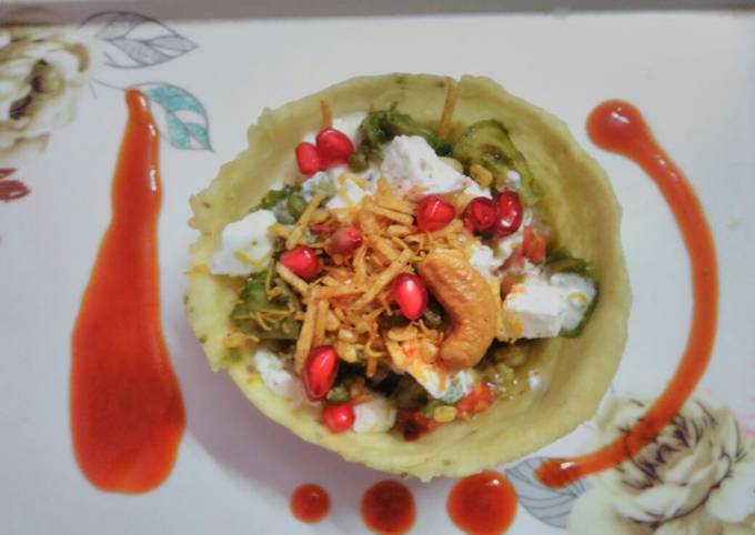 Katori Chat With Pomegranate Seeds Recipe by Chef Tripti Saxena - Cookpad