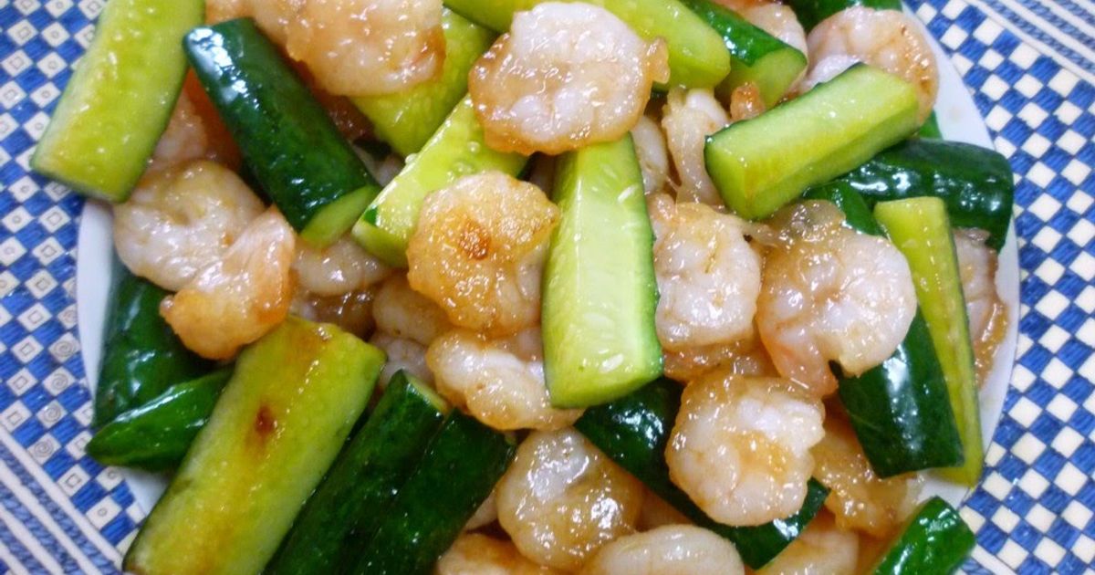 Chinese Style Shrimp And Cucumber Salt Stir Fry Recipe By Cookpad.Japan
