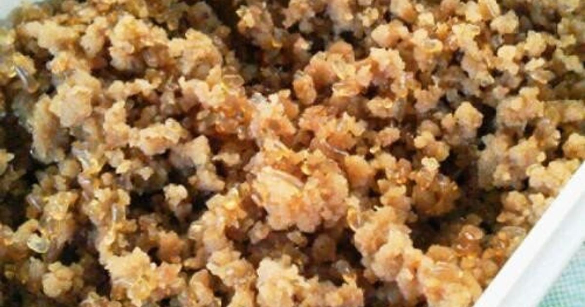 Soboro With Shirataki Noodles And Koya Dofu Recipe By Cookpad.Japan