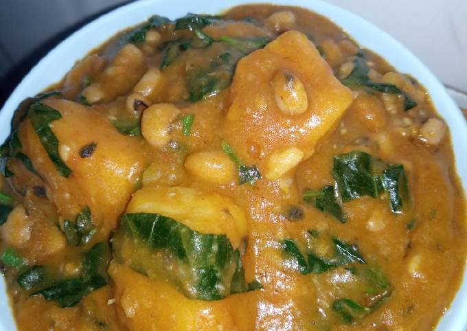Yam and beans portage Recipe by Bukang - Abujamom - Cookpad
