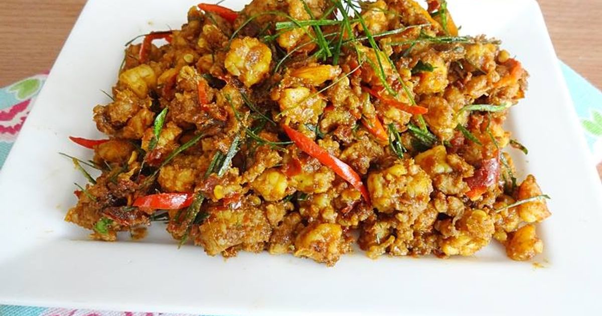Stir Fried Spicy Shrimp And Ground Pork Recipe By Areerat Nernnam
