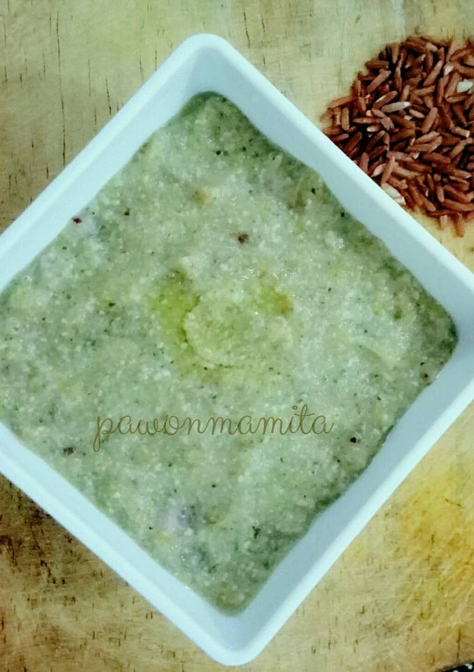 Resep Nasi Tim Beras Merah (MPASI 7+) oleh Pawonmamita - Cookpad