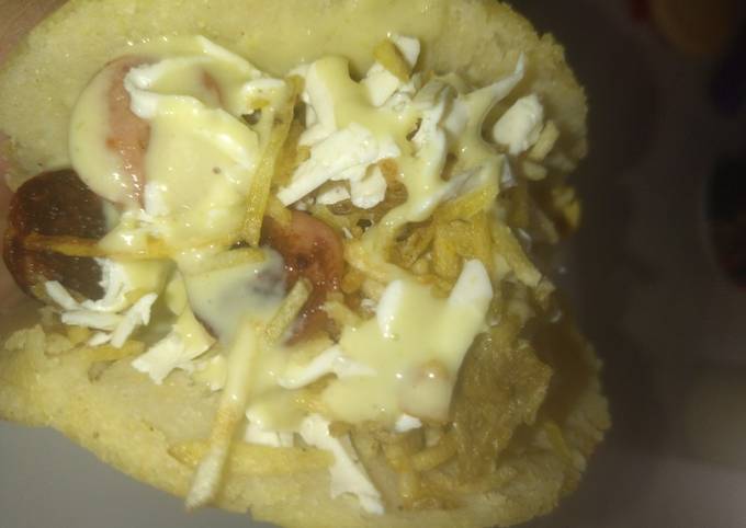 Arepa rellena Receta de LEIDY RUIZ- Cookpad