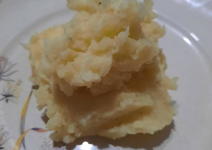 Puré con queso crema Receta de La profe Luisa- Cookpad