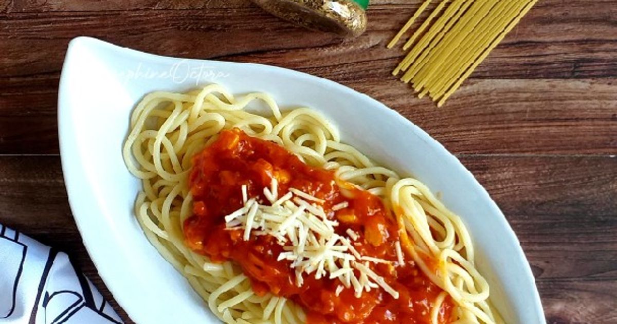 Resep Spaghetti Ayam Bolognese oleh Josephine Octora (Wanda) - Cookpad