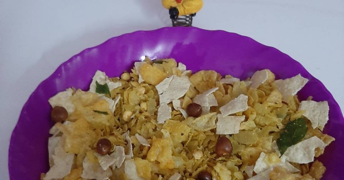 Aparna Dave દ્વારા રેસીપી પાપડ પૌવા નો ચેવડો (papad pauva no chevdo ...