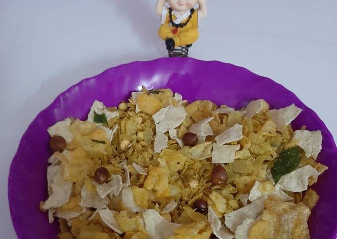 Aparna Dave દ્વારા રેસીપી પાપડ પૌવા નો ચેવડો (papad pauva no chevdo ...