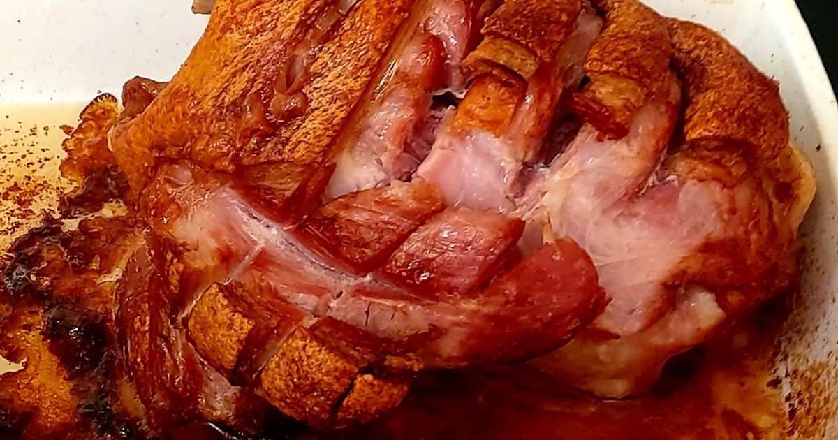 My Plain Roasted Gammon Shank Recipe by Maureen 😀 - Cookpad