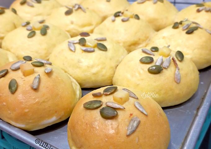 Resep Roti Labu Kuning Tanpa Telur oleh LilBie - Cookpad