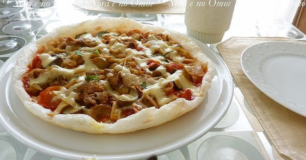 Mochi Pizza Made In A Frying Pan Recipe By Cookpad.Japan