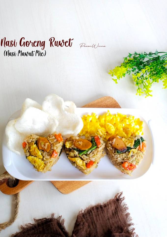 Resep 544. Nasi Goreng Ruwet (Nasi Mawut Mie) oleh Pawon Winna - Cookpad