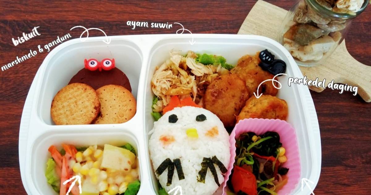 Resep BENTO SEKOLAH UNYU-UNYU (BEKAL SEKOLAH) oleh Noya Vlog - Cookpad