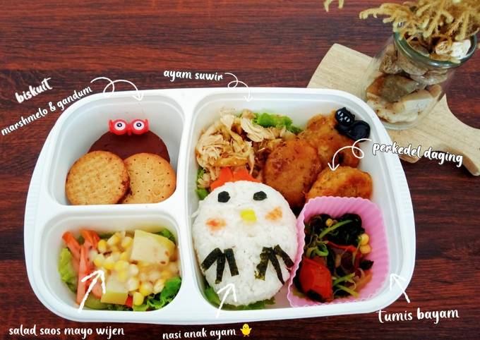 Resep BENTO SEKOLAH UNYU-UNYU (BEKAL SEKOLAH) oleh Noya Vlog - Cookpad