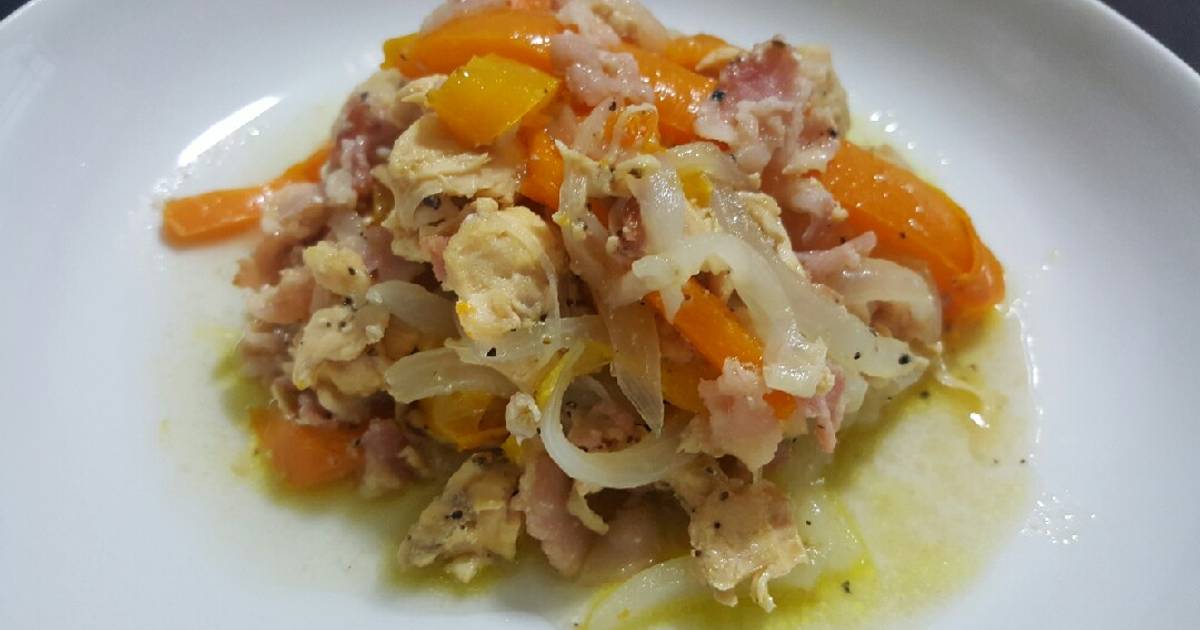 Pollo con cebolla y morrón - 111 recetas caseras- Cookpad